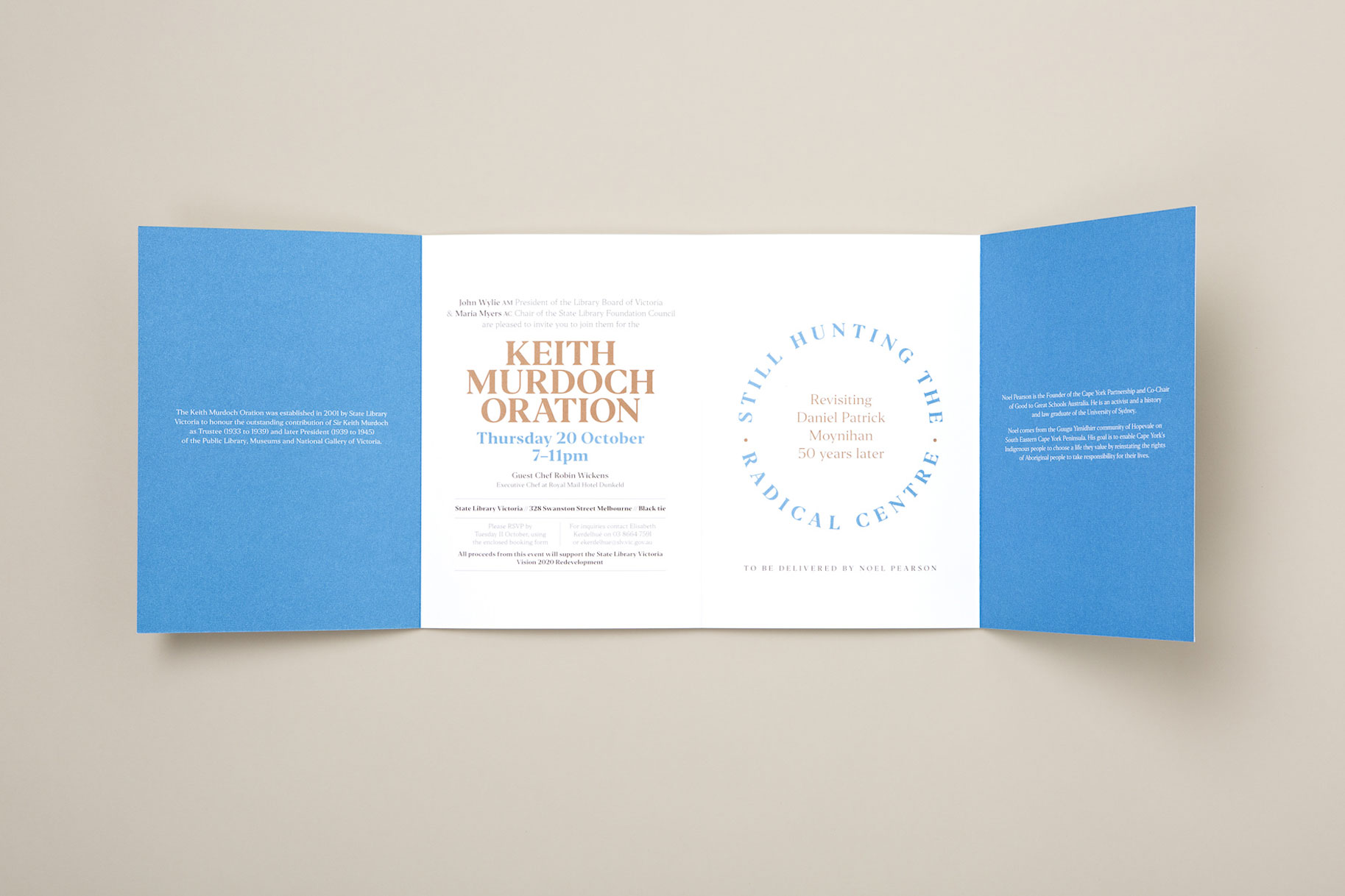 Keith Murdoch Oration — Event Branding & Print Design